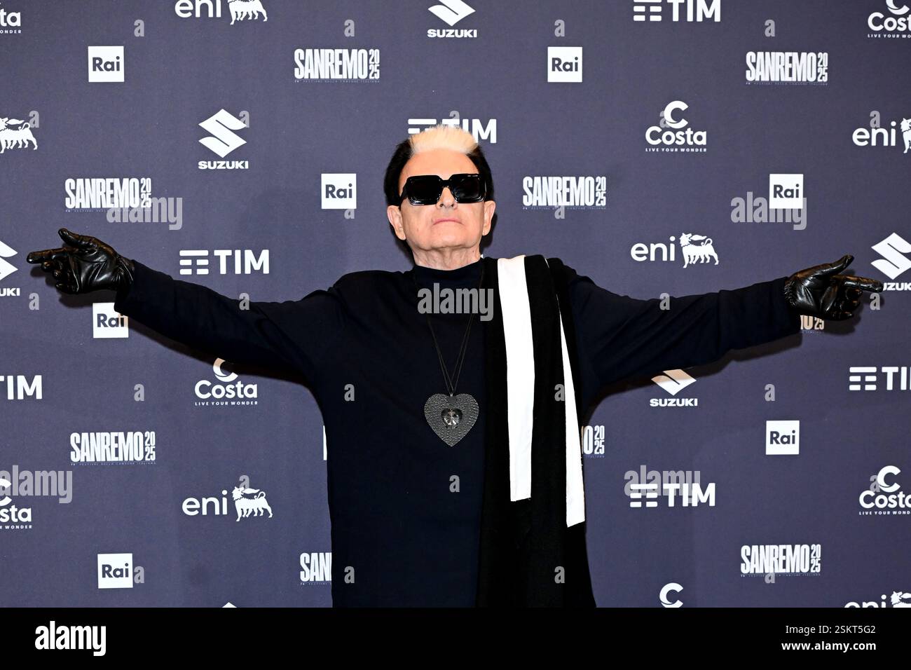 Sanremo, Italy. 12th Feb, 2025. Photocall RAI Organization - Cristiano ...