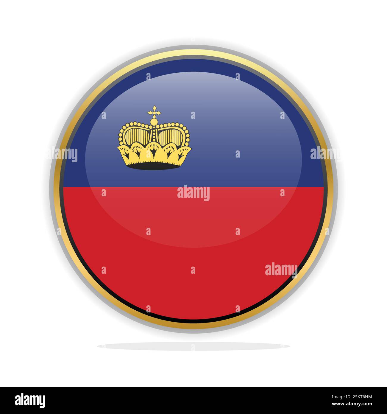 Official flag of liechtenstein Stock Vector Images - Alamy