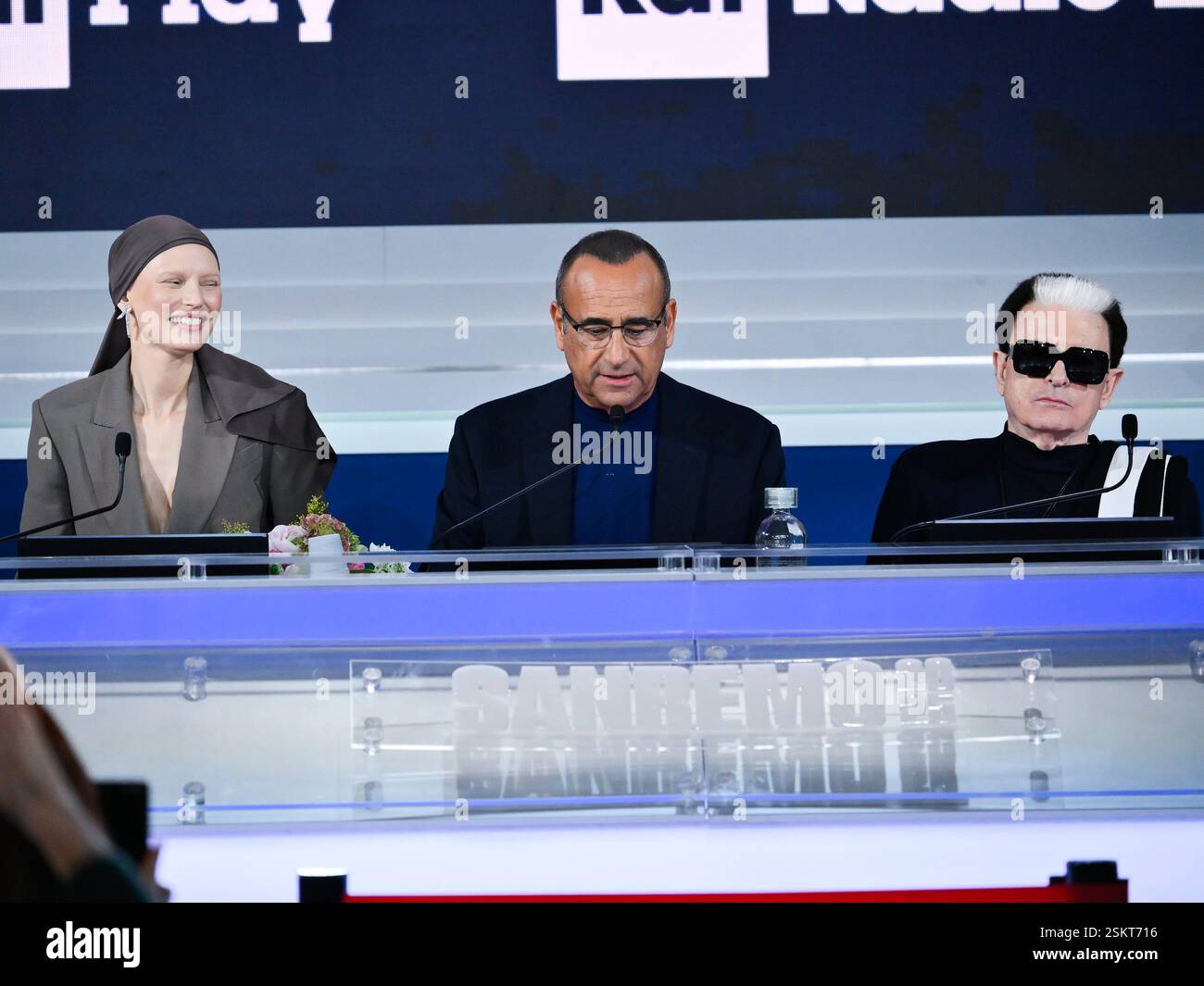 Sanremo, 75th Italian Song Festival 2025 - Presenters Press Conference ...