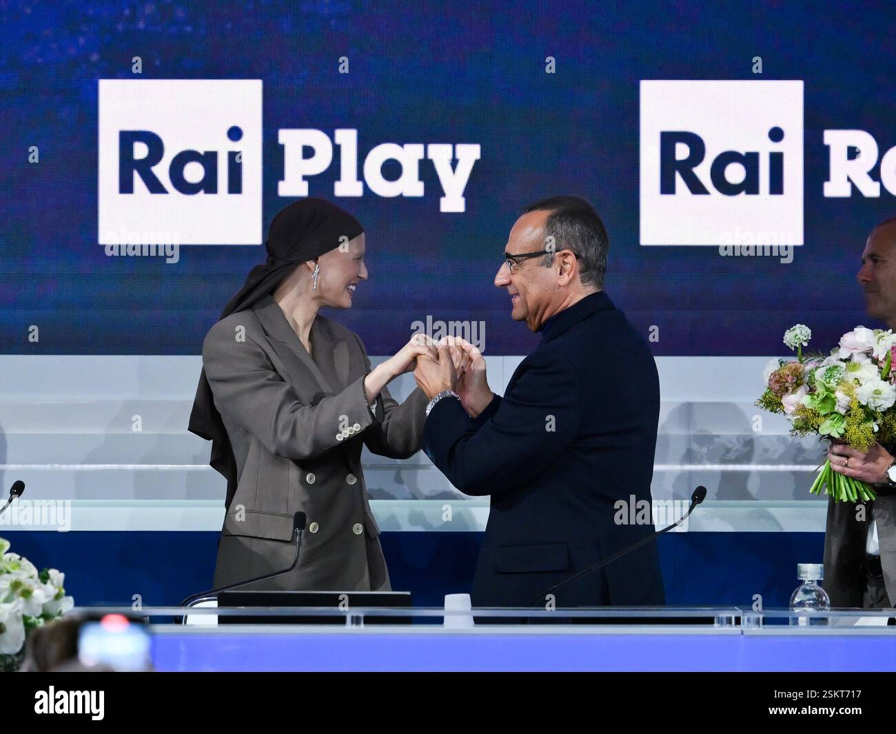 Sanremo, 75th Italian Song Festival 2025 - Presenters Press Conference ...