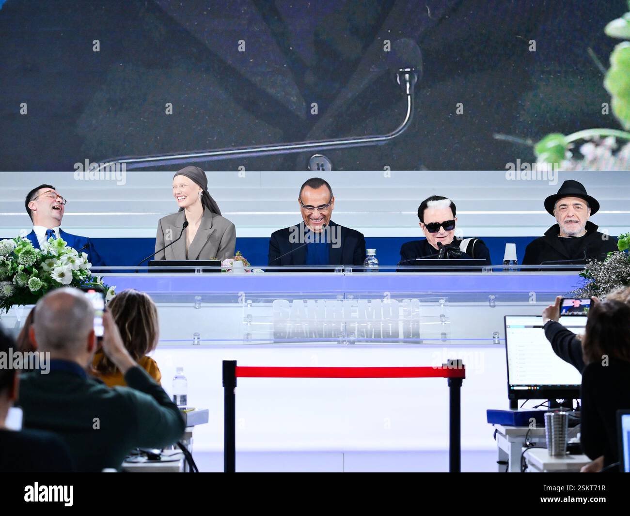 Sanremo, 75th Italian Song Festival 2025 - Presenters Press Conference ...