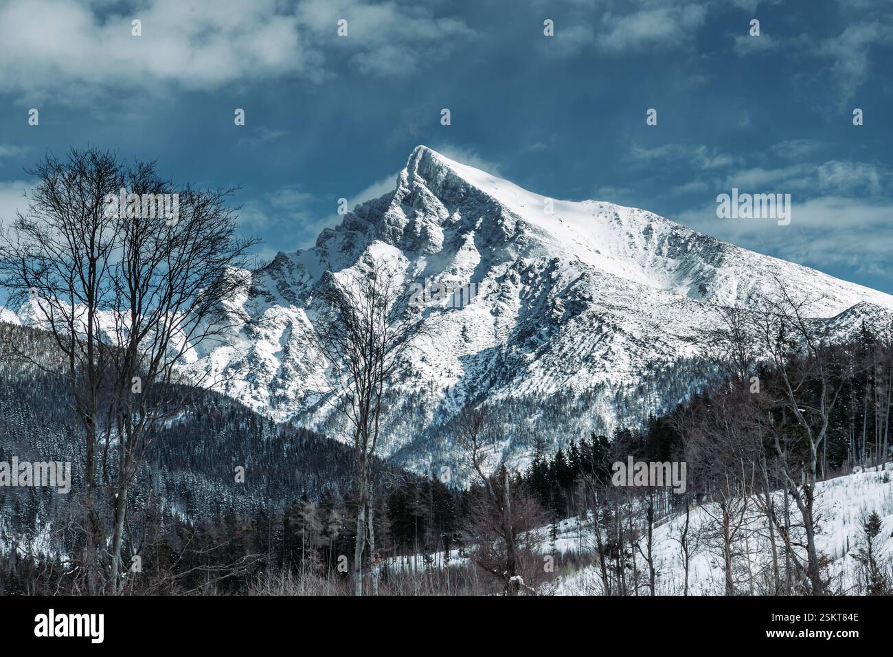 Snow covered mountain Kirvan - Slovakia - Vysoke Tatry Stock Photo - Alamy