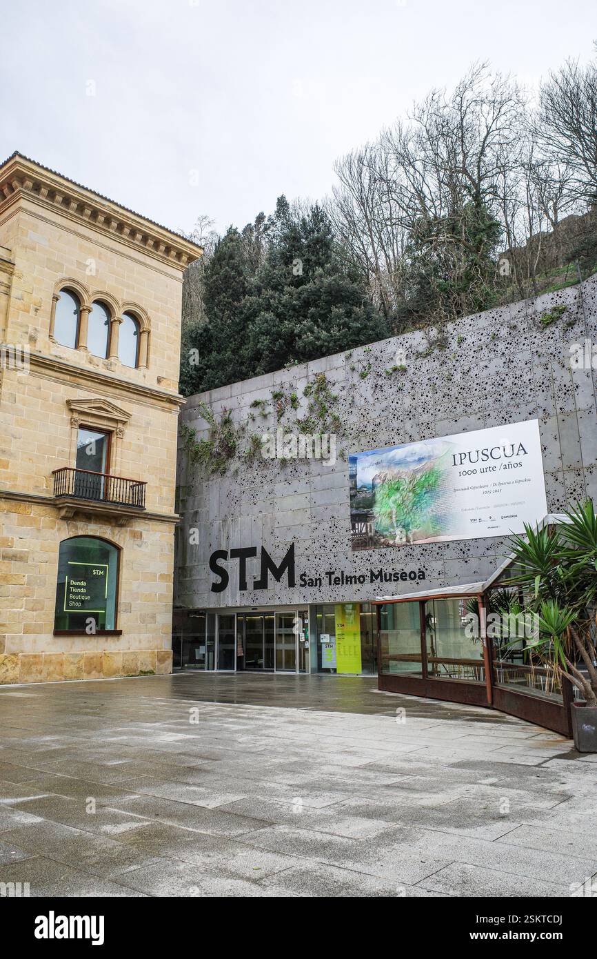 San Sebastian, Spain - 9 Feb 2025: Exterior of the San Telmo Museum in ...