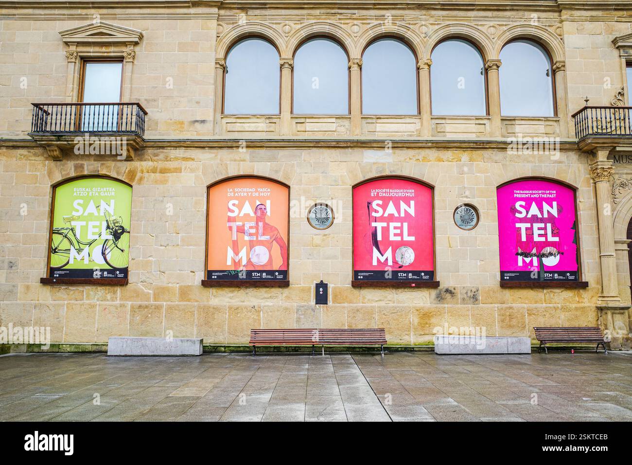 San Sebastian, Spain - 9 Feb 2025: Exterior of the San Telmo Museum in ...