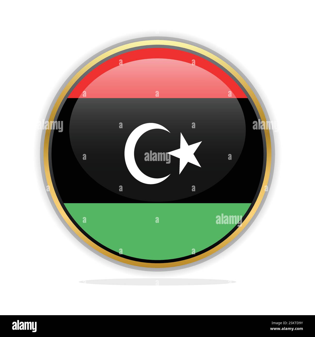 Flag libya round hi-res stock photography and images - Alamy