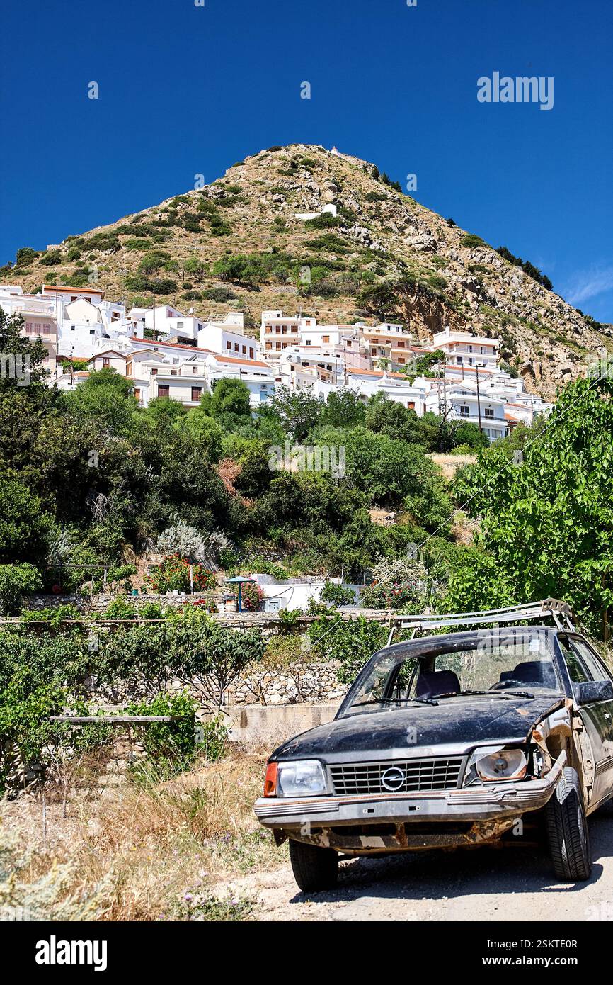 Aperi village, Karpathos island in South Aegean sea, Greece Stock Photo ...