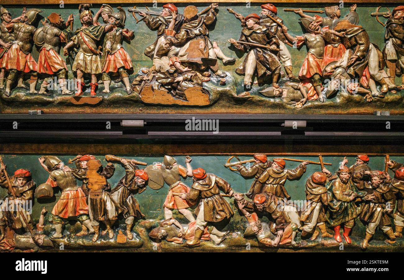 San Sebastian, Spain - 9 Feb 2025: Basque cultural artefacts on display ...