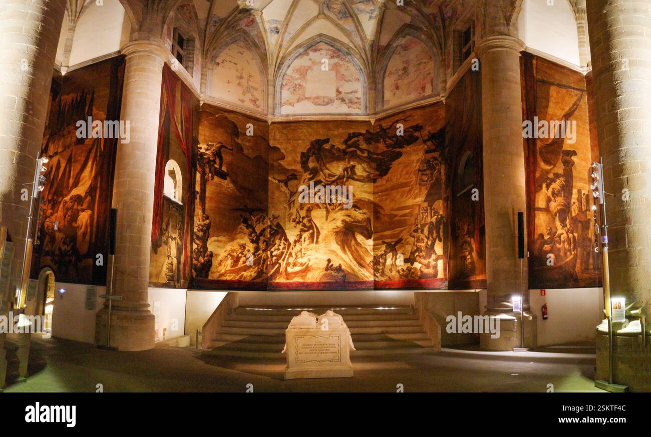 San Sebastian, Spain - 9 Feb 2025: Painting by Josep Maria Sert in the ...