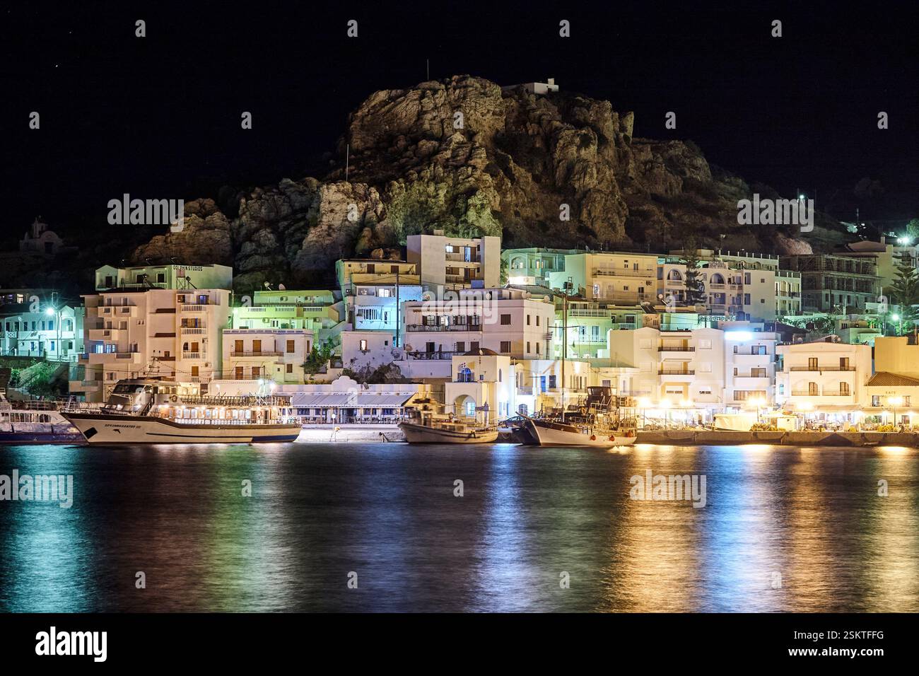 Pigadi, the capital of Karpathos island, Aegean sea, Dodecanese, Greece ...