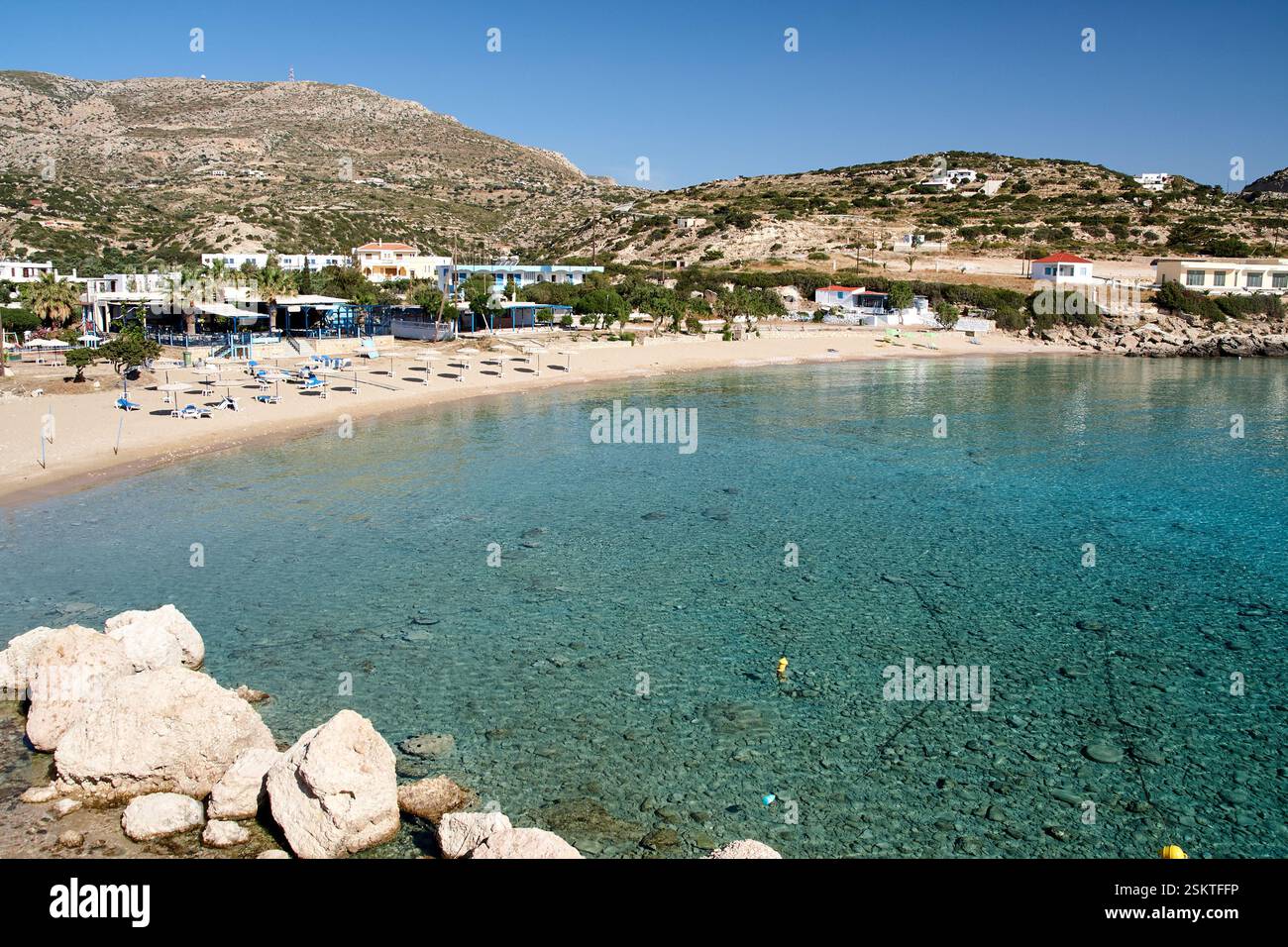 Mega Amoopi beach, Karpathos island in South Aegean sea, Greece Stock ...
