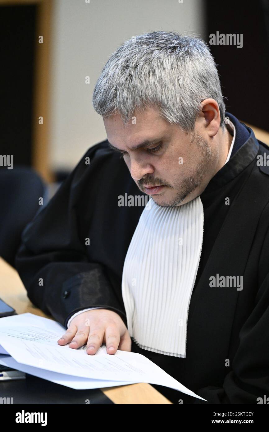 Lawyer Benoit Vanhopstal pictured during the jury draw in the trial of ...