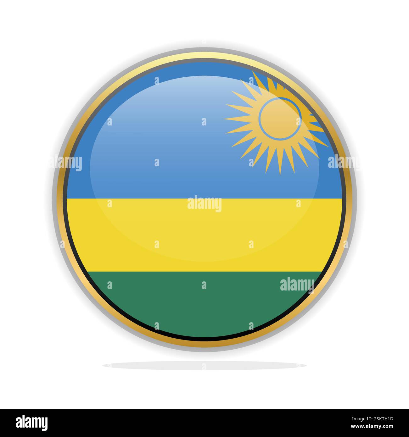 Flag rwanda round hi-res stock photography and images - Alamy