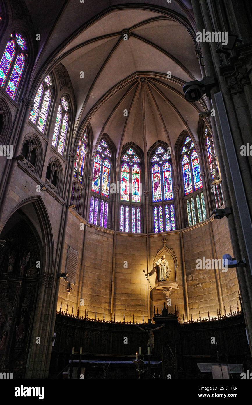 Stained glass windows pastor hi-res stock photography and images - Alamy