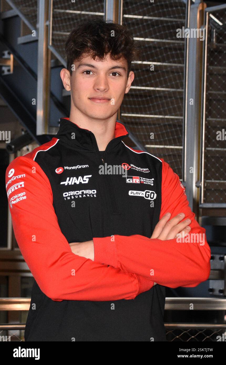 NEW YORK, NY - FEBRUARY 11: Ollie Bearman pictured as MoneyGram Haas F1 ...