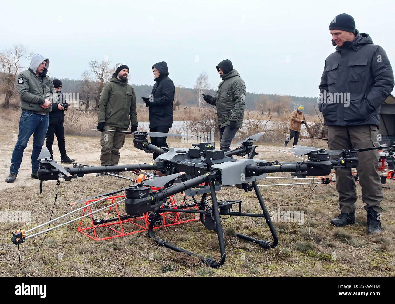 DEMYDIV, UKRAINE - FEBRUARY 11, 2025 - A demonstration of the MinesEye ...