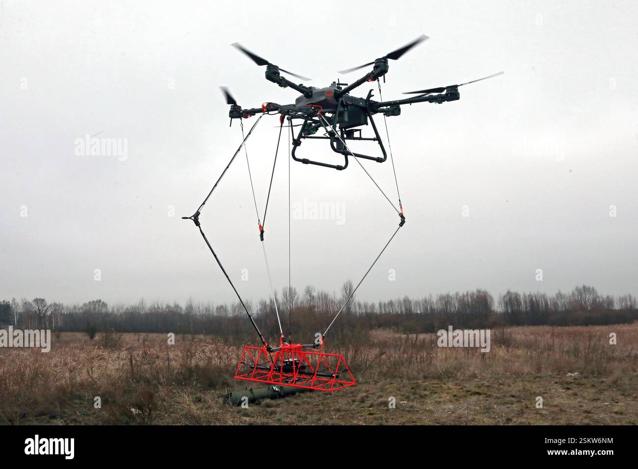 DEMYDIV, UKRAINE - FEBRUARY 11, 2025 - A demonstration of the MinesEye ...