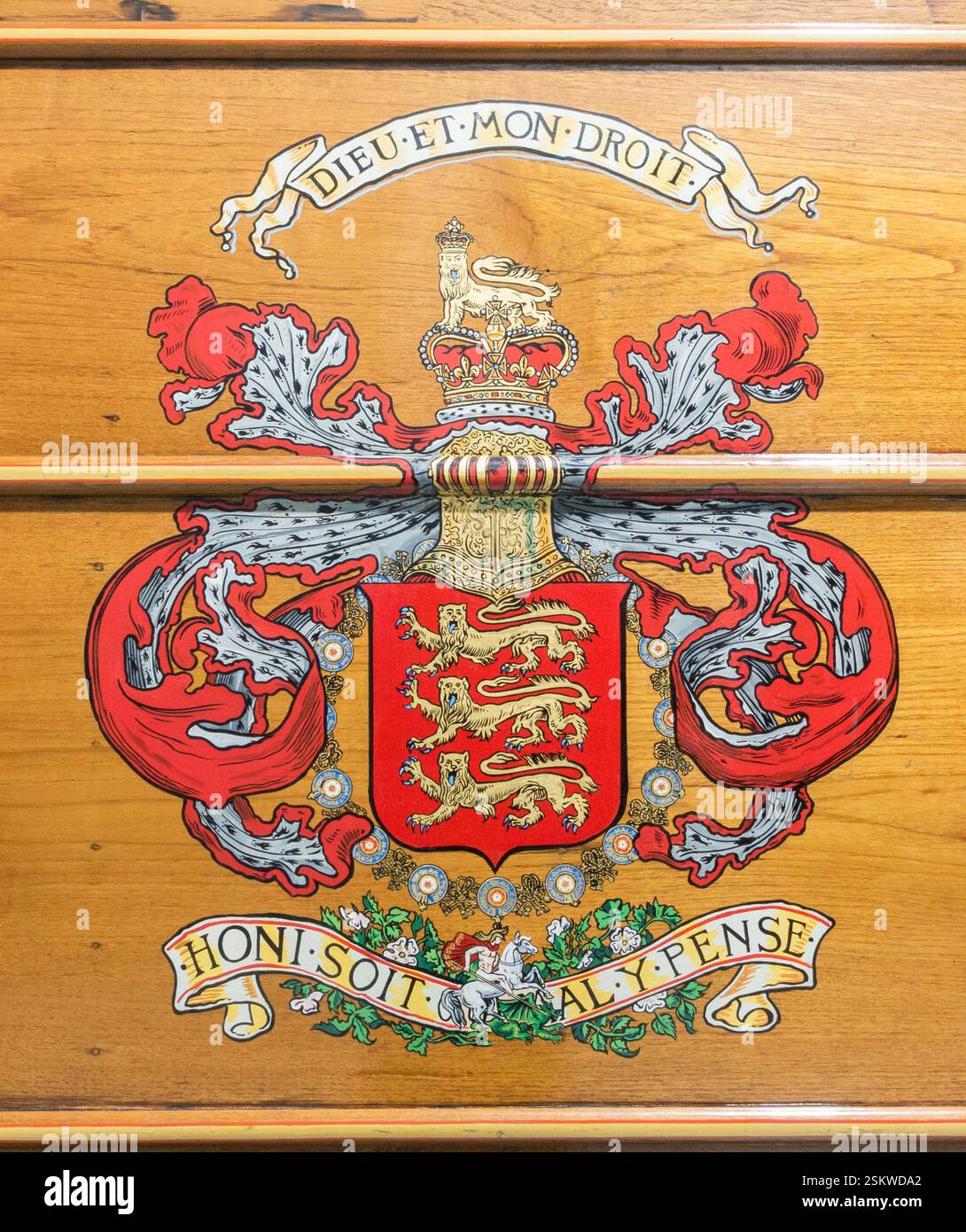 Royal coat of arms as seen on the side of an East Coast Joint Stock ...