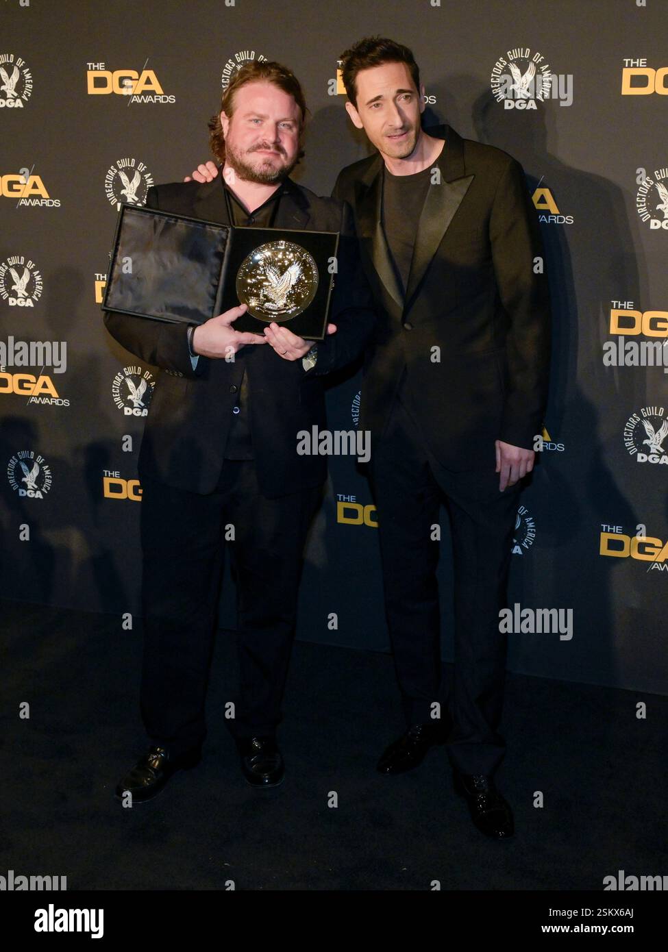 08 February 2025 - Beverly Hills, California - Brady Corbet and Adrien ...