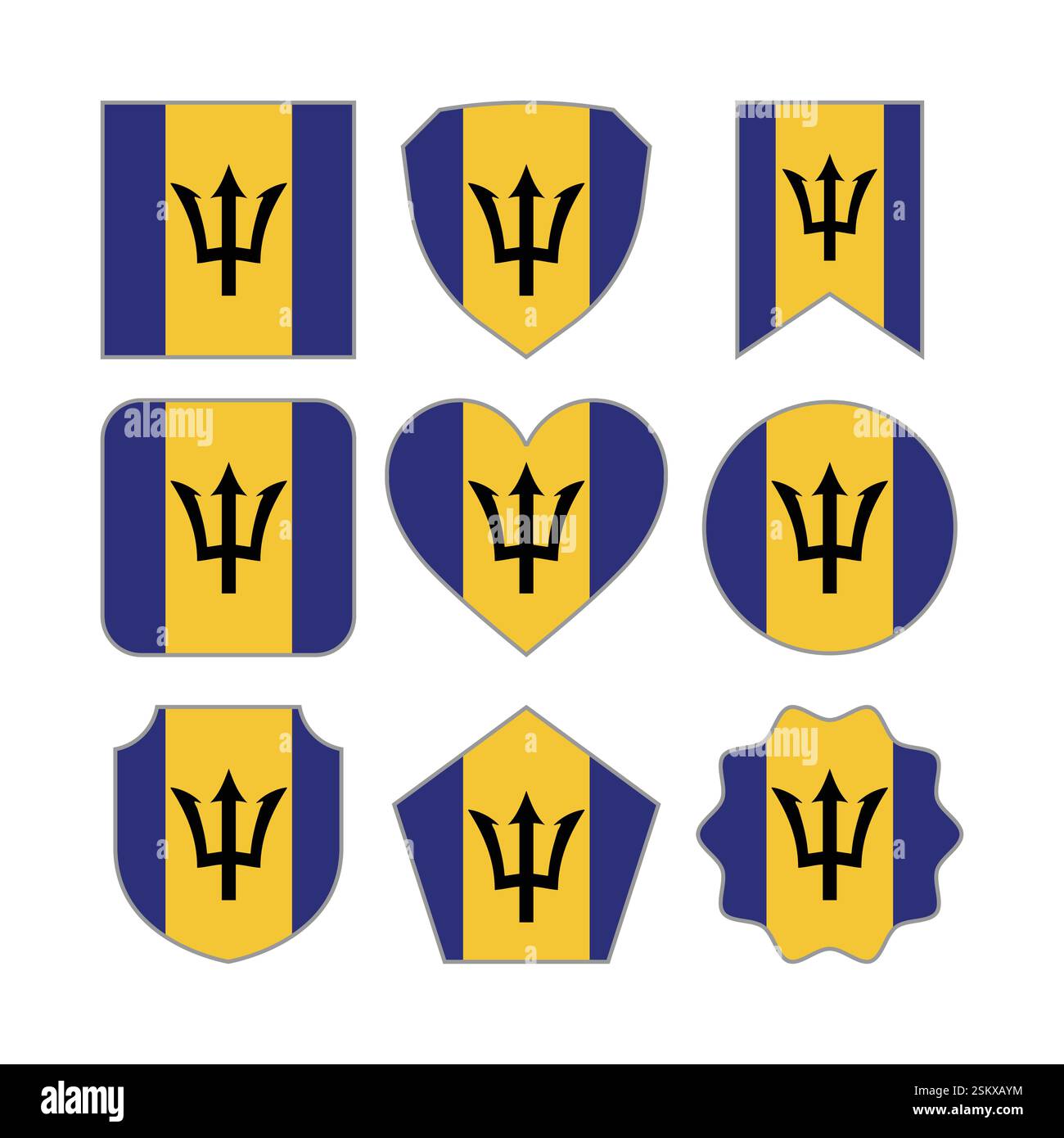 National symbols flag barbados Cut Out Stock Images & Pictures - Alamy