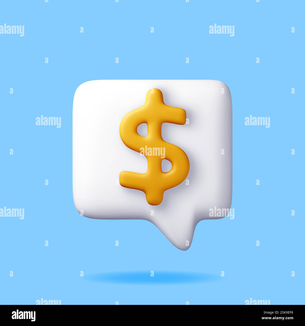 3D speech bubble with dollar sign icon Stock Vector Image & Art - Alamy