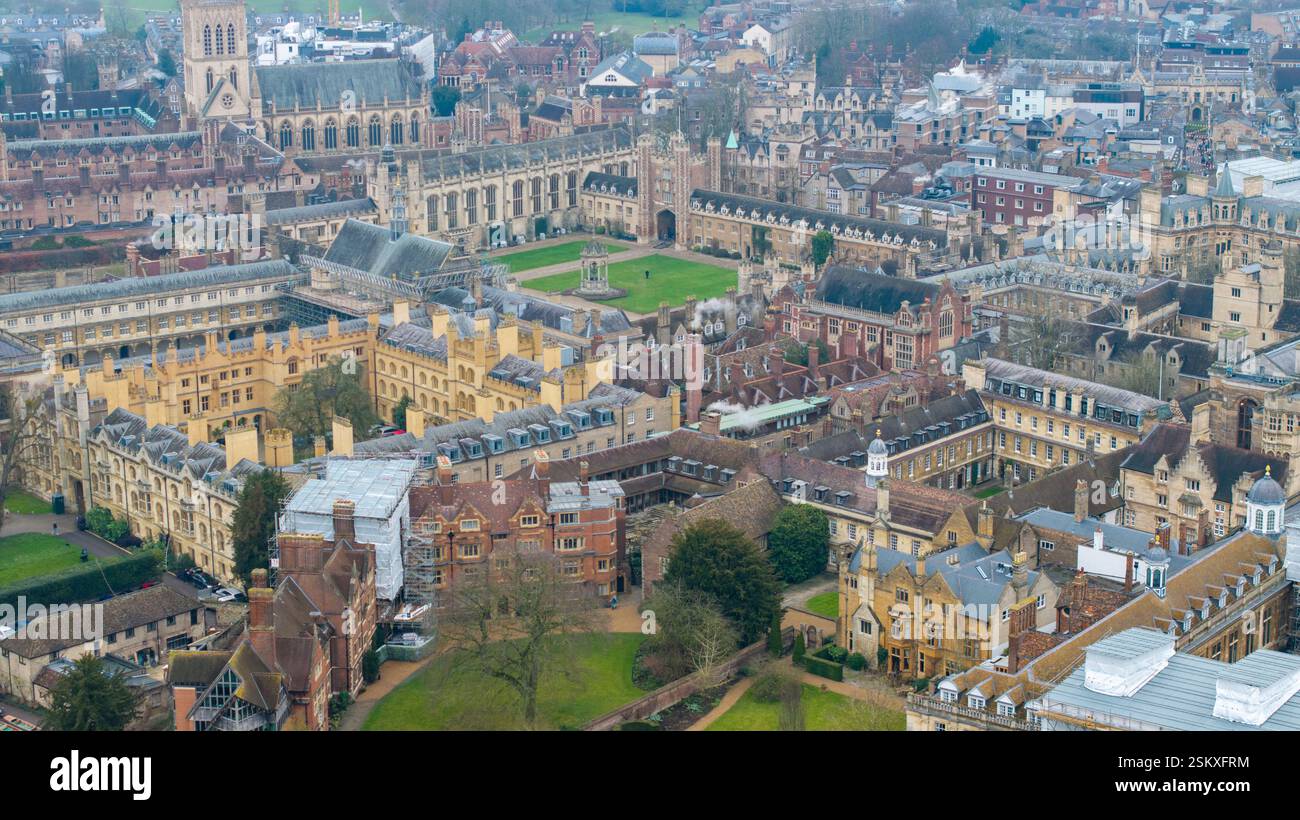 Picture dated Feb 11 2025 shows a general aerial view of Cambridge ...
