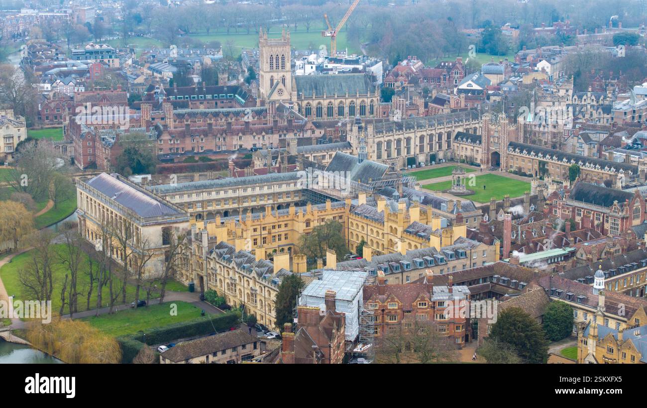 Picture dated Feb 11 2025 shows a general aerial view of Cambridge ...