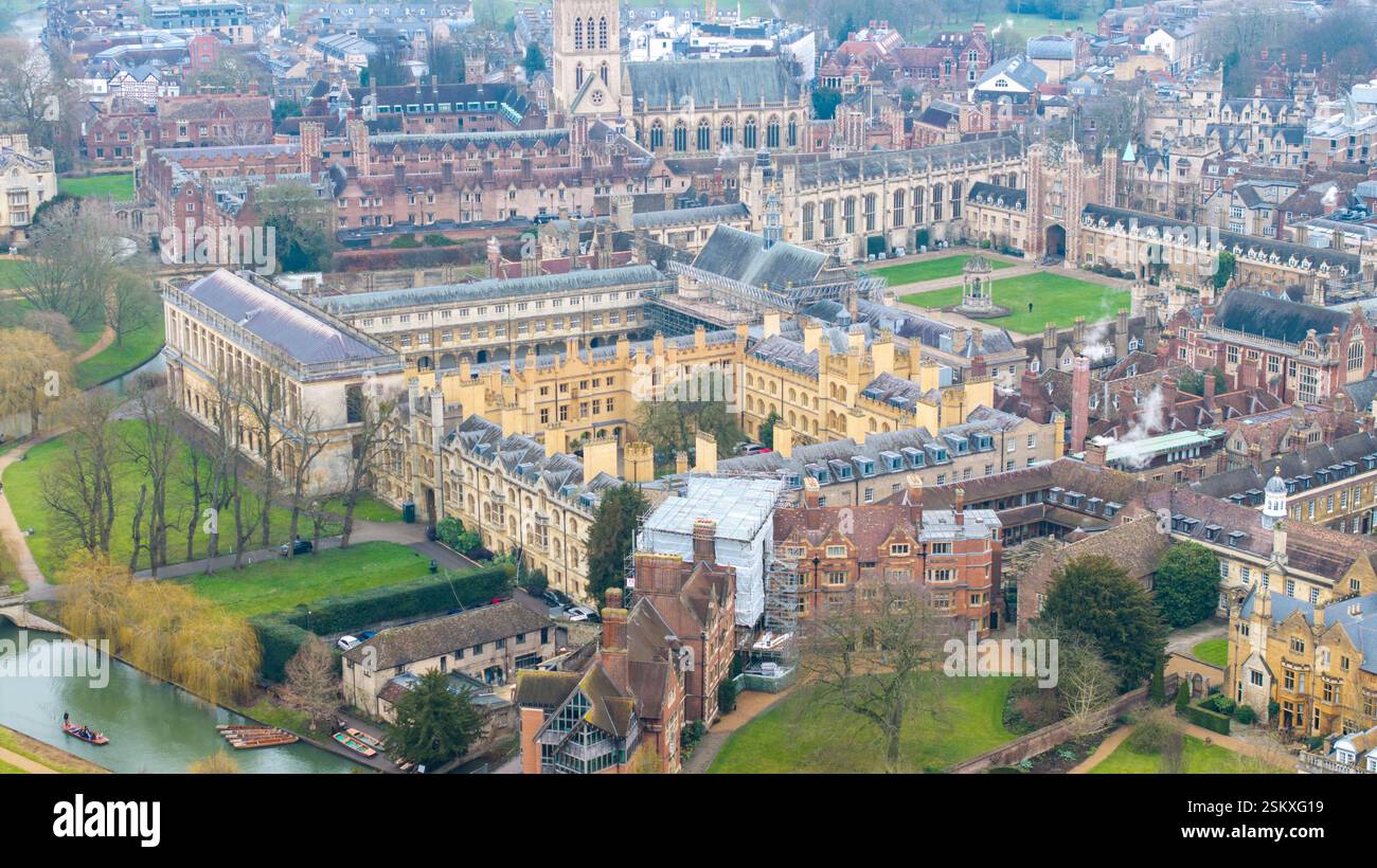 Picture dated Feb 11 2025 shows a general aerial view of Cambridge ...