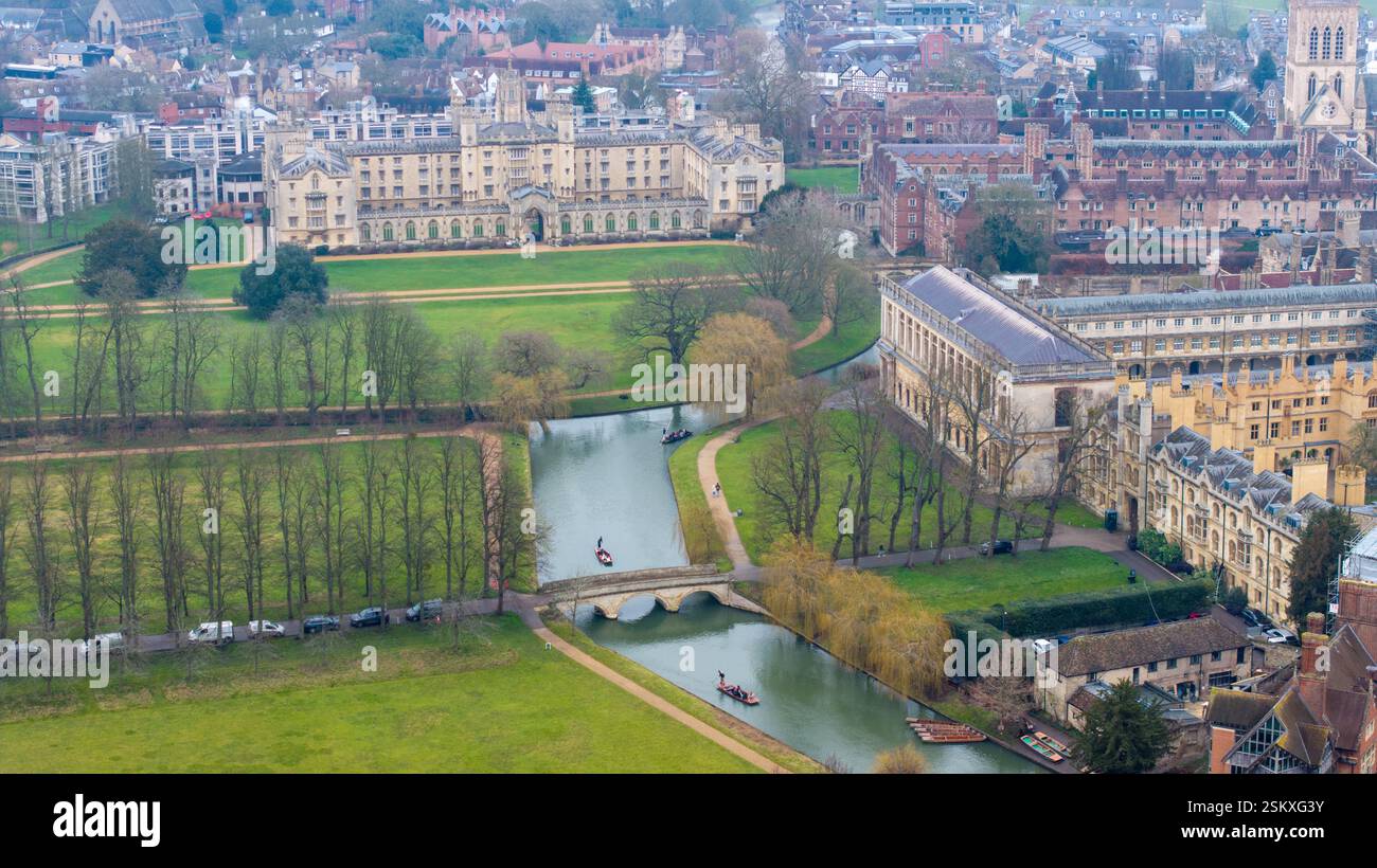 Picture dated Feb 11 2025 shows a general aerial view of Cambridge ...
