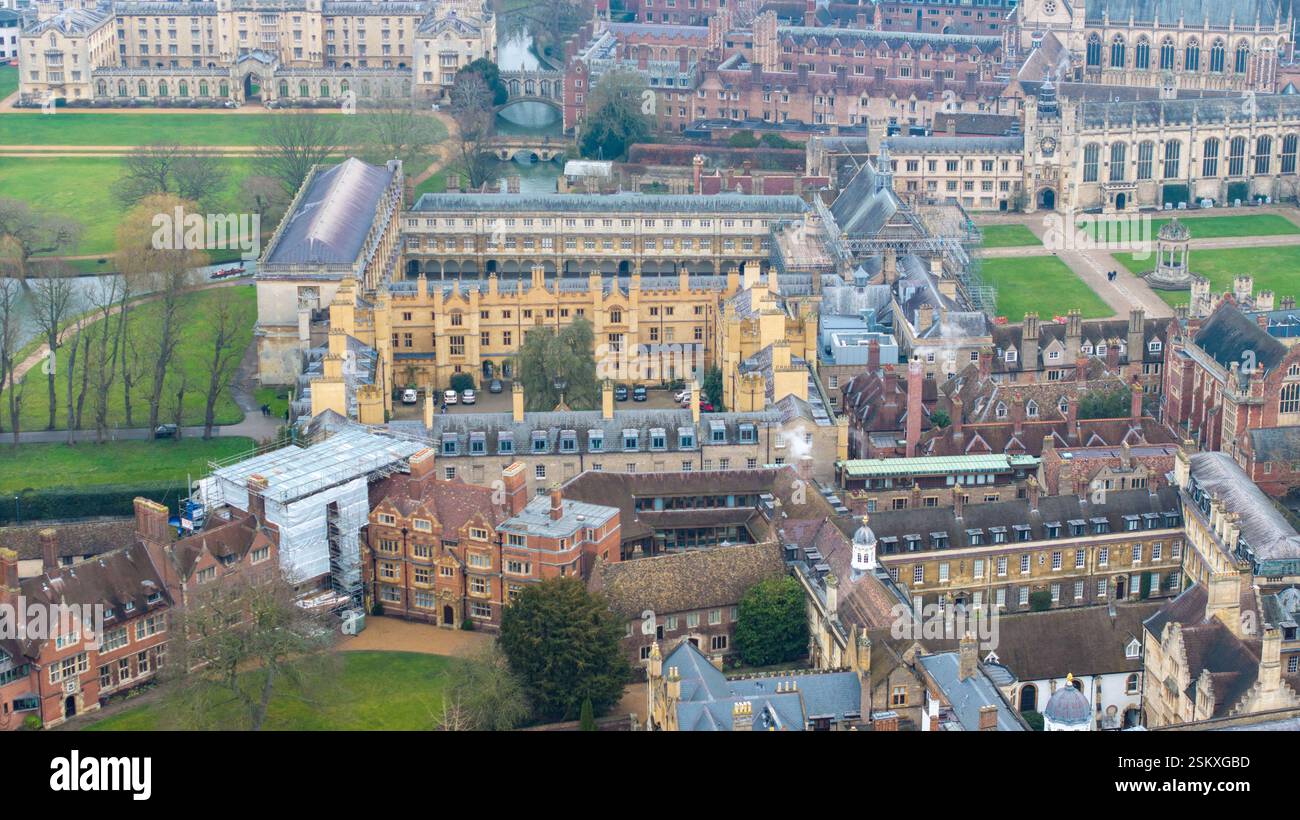 Picture dated Feb 11 2025 shows a general aerial view of Cambridge ...