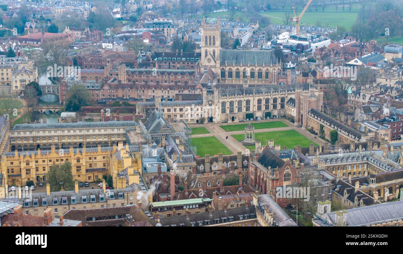 Picture dated Feb 11 2025 shows a general aerial view of Cambridge ...