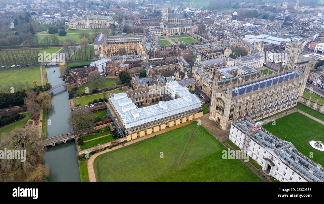 Picture dated Feb 11 2025 shows a general aerial view of Cambridge ...