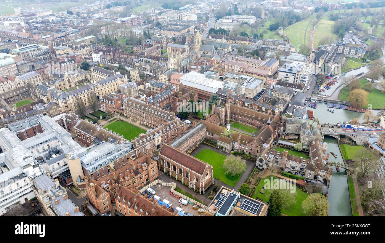Picture dated Feb 11 2025 shows a general aerial view of Cambridge ...