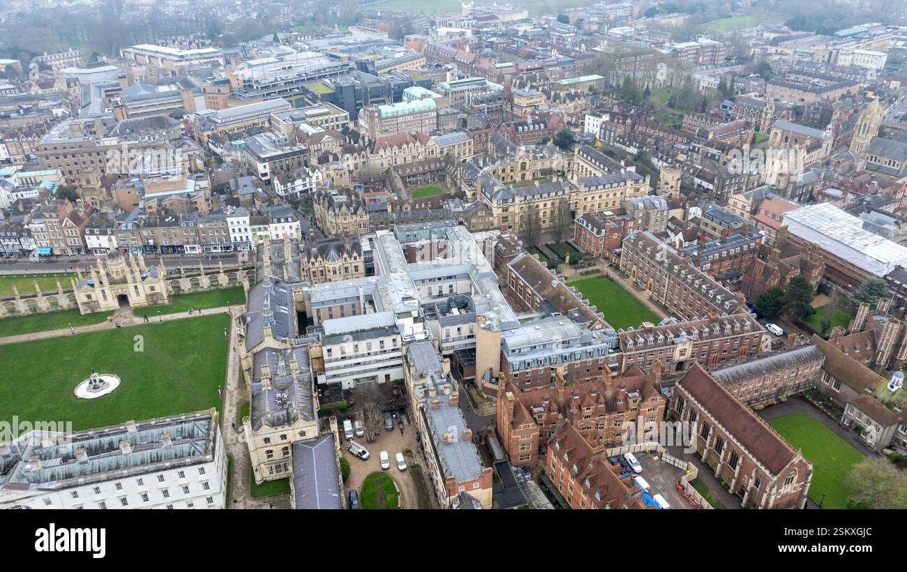 Picture dated Feb 11 2025 shows a general aerial view of Cambridge ...