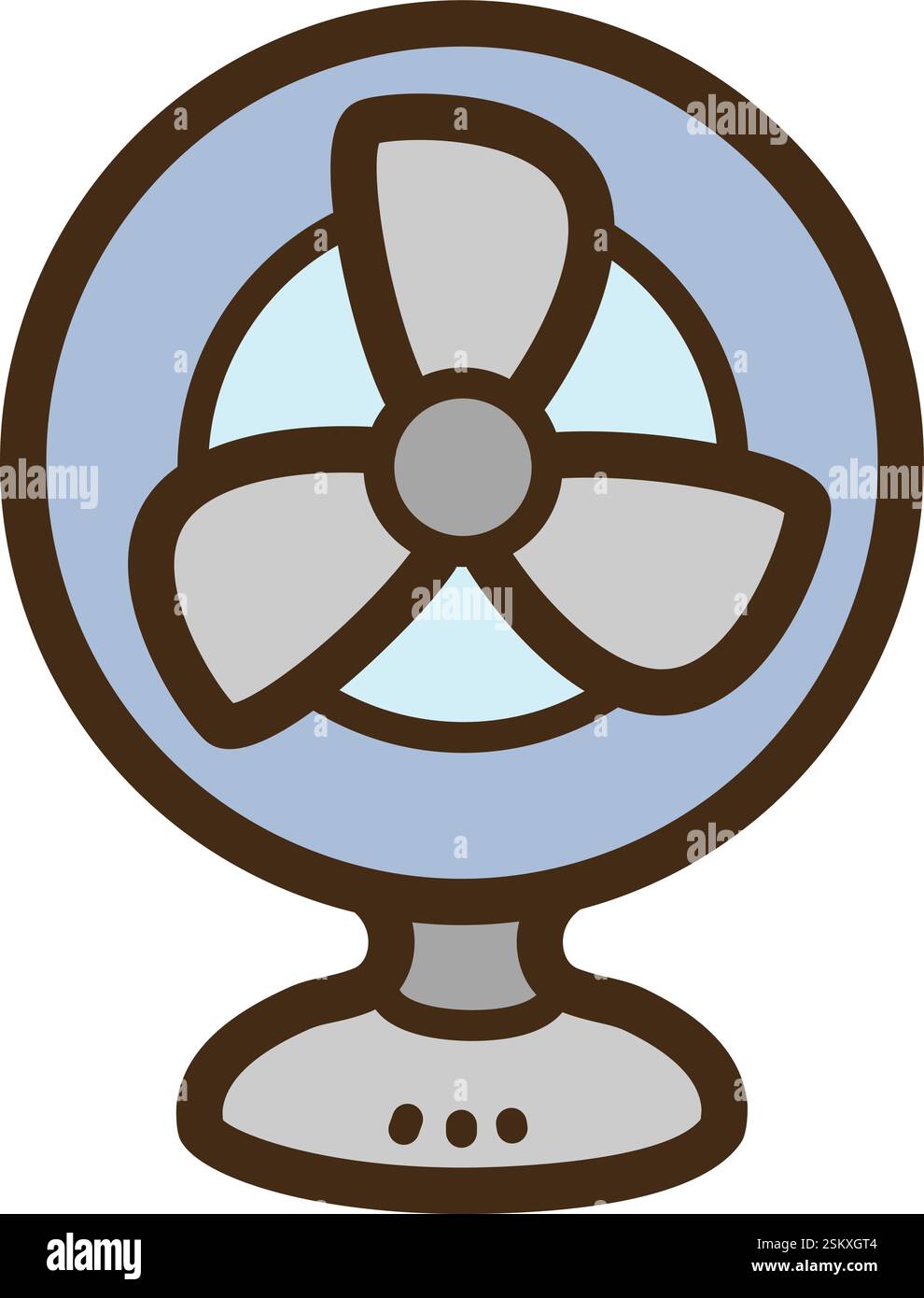 Electric fan vector doodle illustration and graphic. Part of home ...
