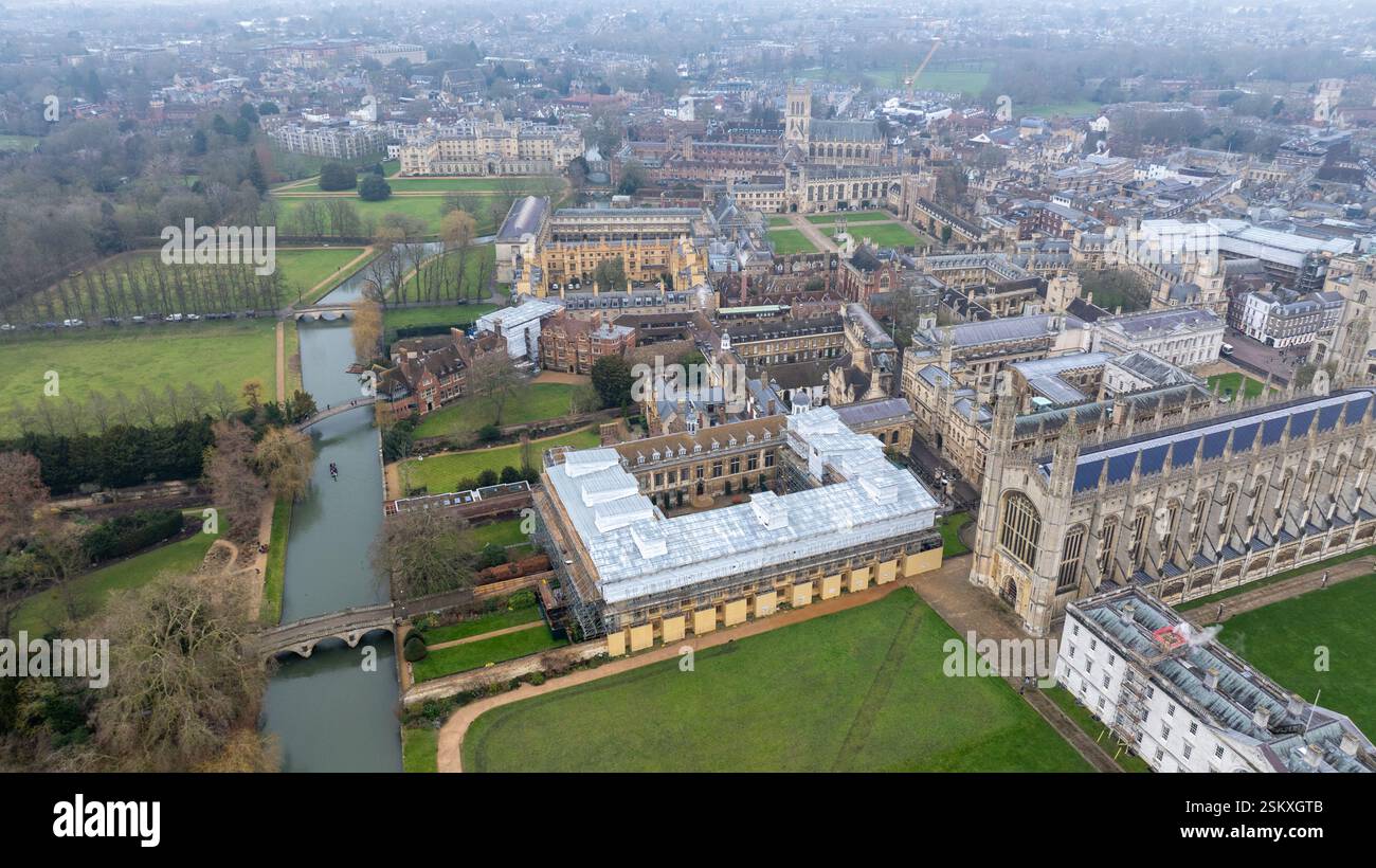 Picture dated Feb 11 2025 shows a general aerial view of Cambridge ...