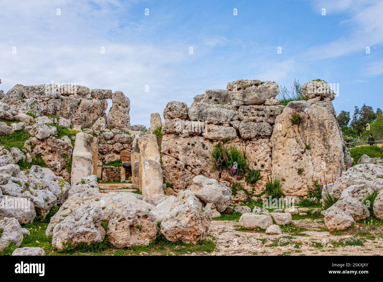 Ġgantija megalithic temple, built before the pyramids with hard-wearing ...