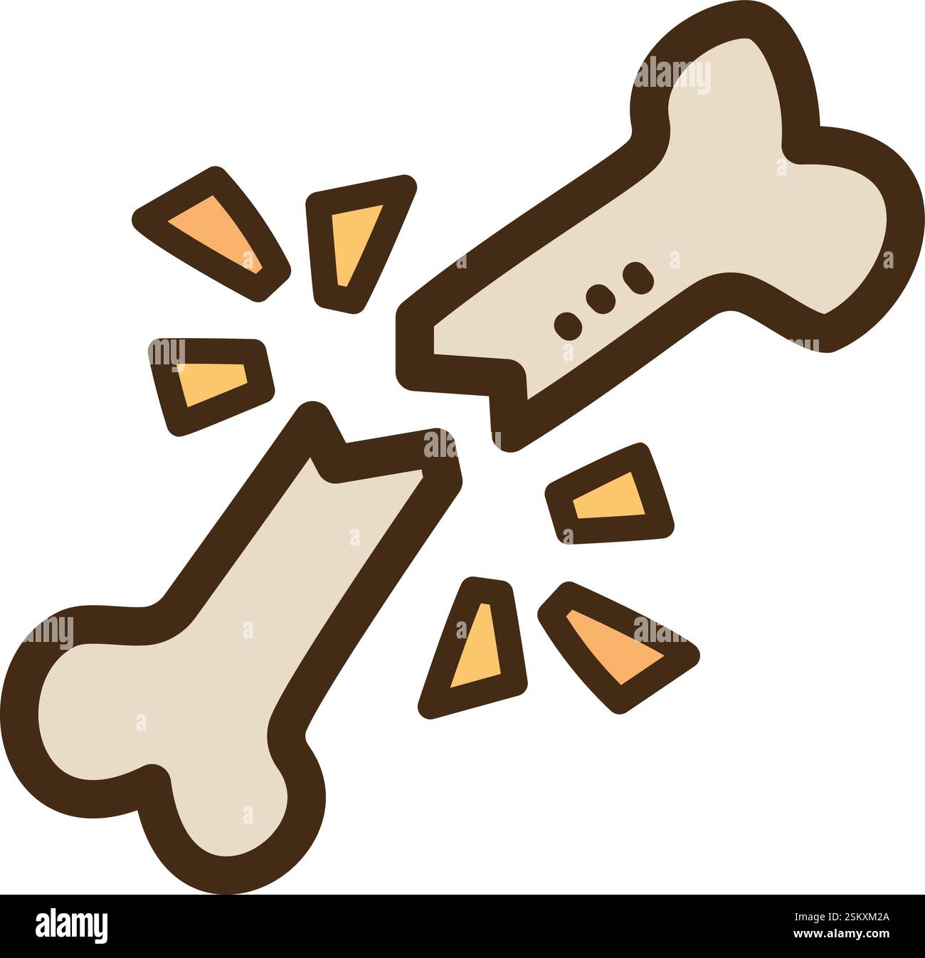 Bone fractures vector doodle illustration and graphic. Part of health ...