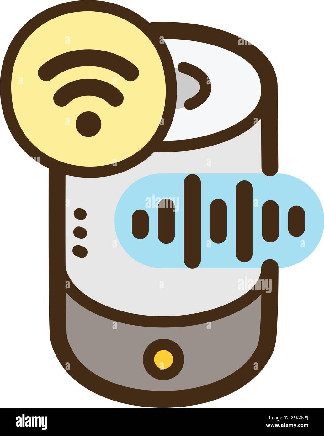 Smart speaker vector doodle illustration and graphic. Part of home ...