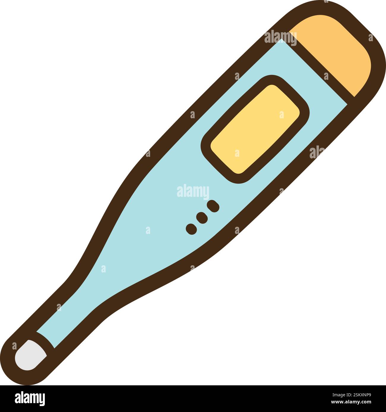 Thermometer vector doodle illustration and graphic. Part of health and ...