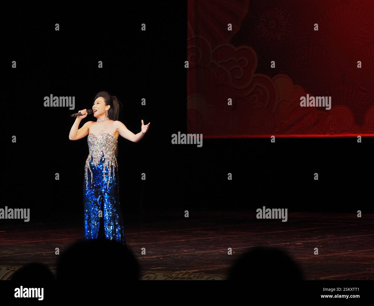 Almaty, Kazakhstan. 11th Feb, 2025. An artist sings during a ...