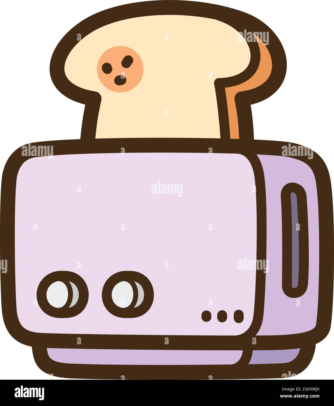 Bread toaster vector doodle illustration and graphic. Part of home ...