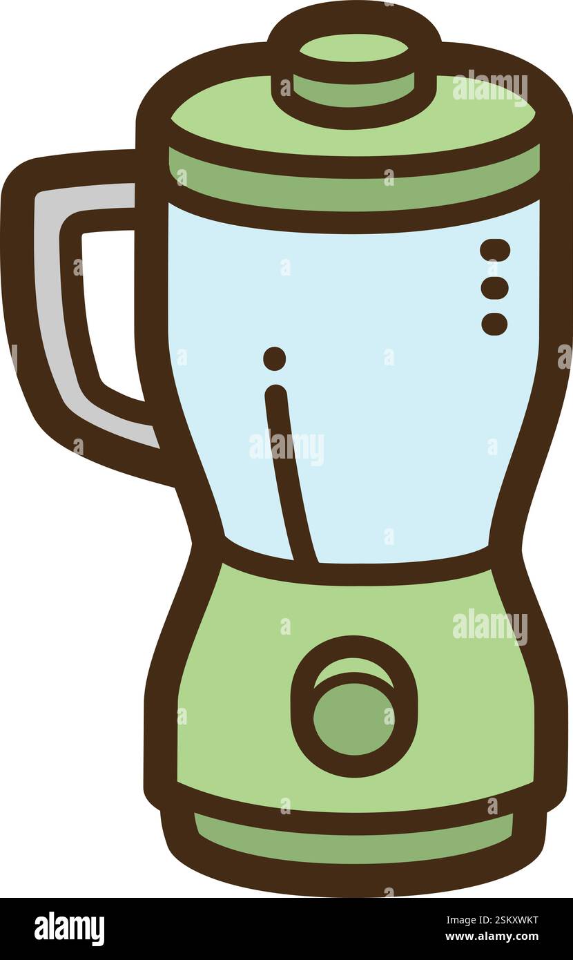 Juicer vector doodle illustration and graphic. Part of home appliance ...