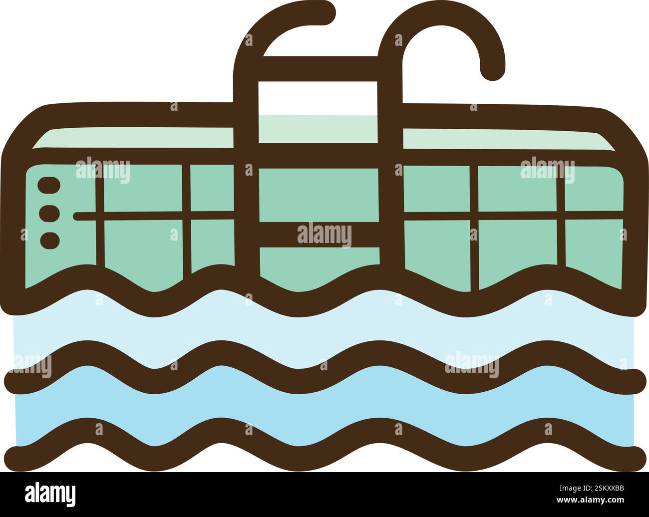 Swimming pool vector doodle illustration and graphic. Part of home and ...