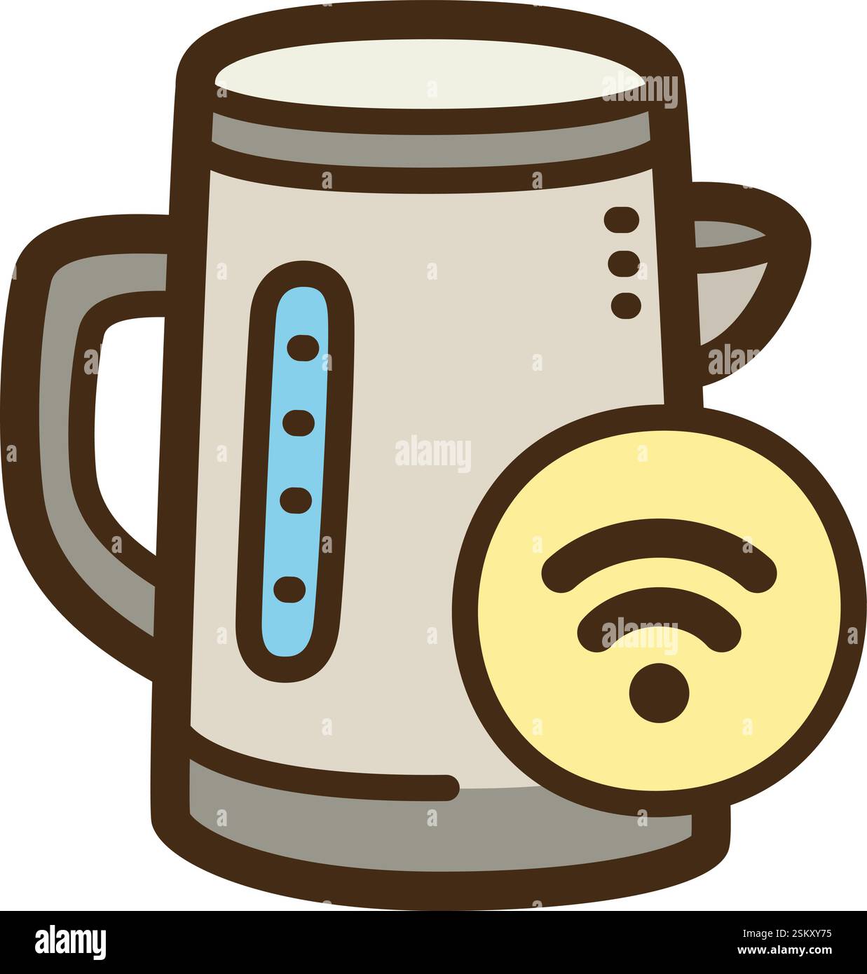Kettle vector doodle illustration and graphic. Part of home automation ...
