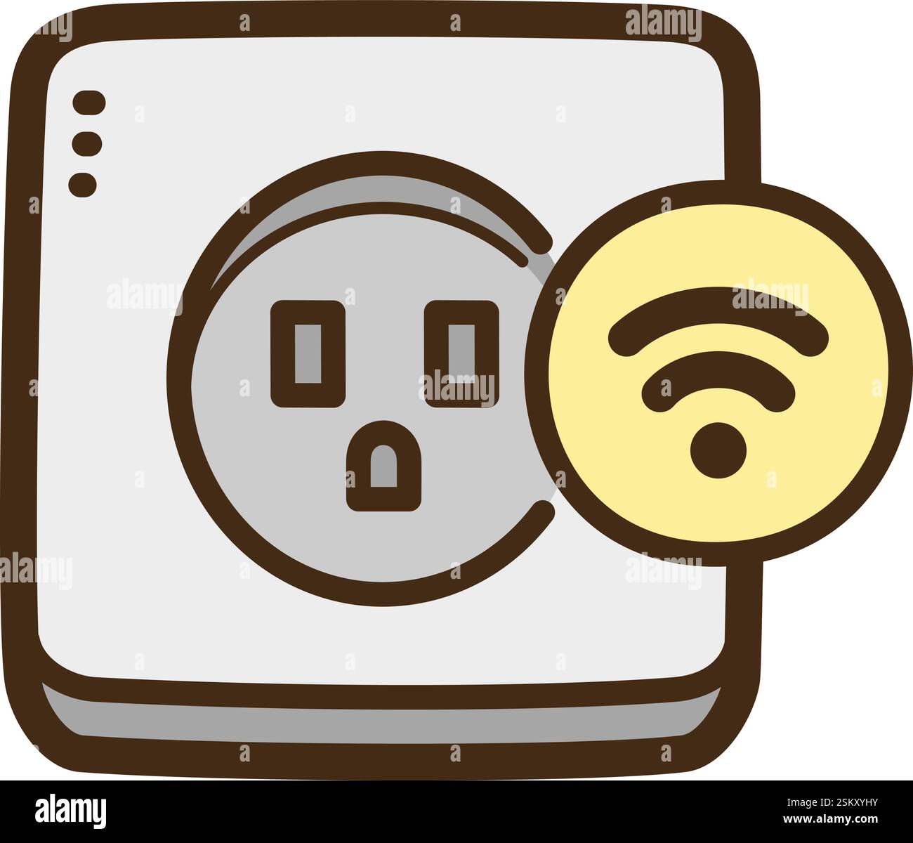 Socket vector doodle illustration and graphic. Part of home automation ...