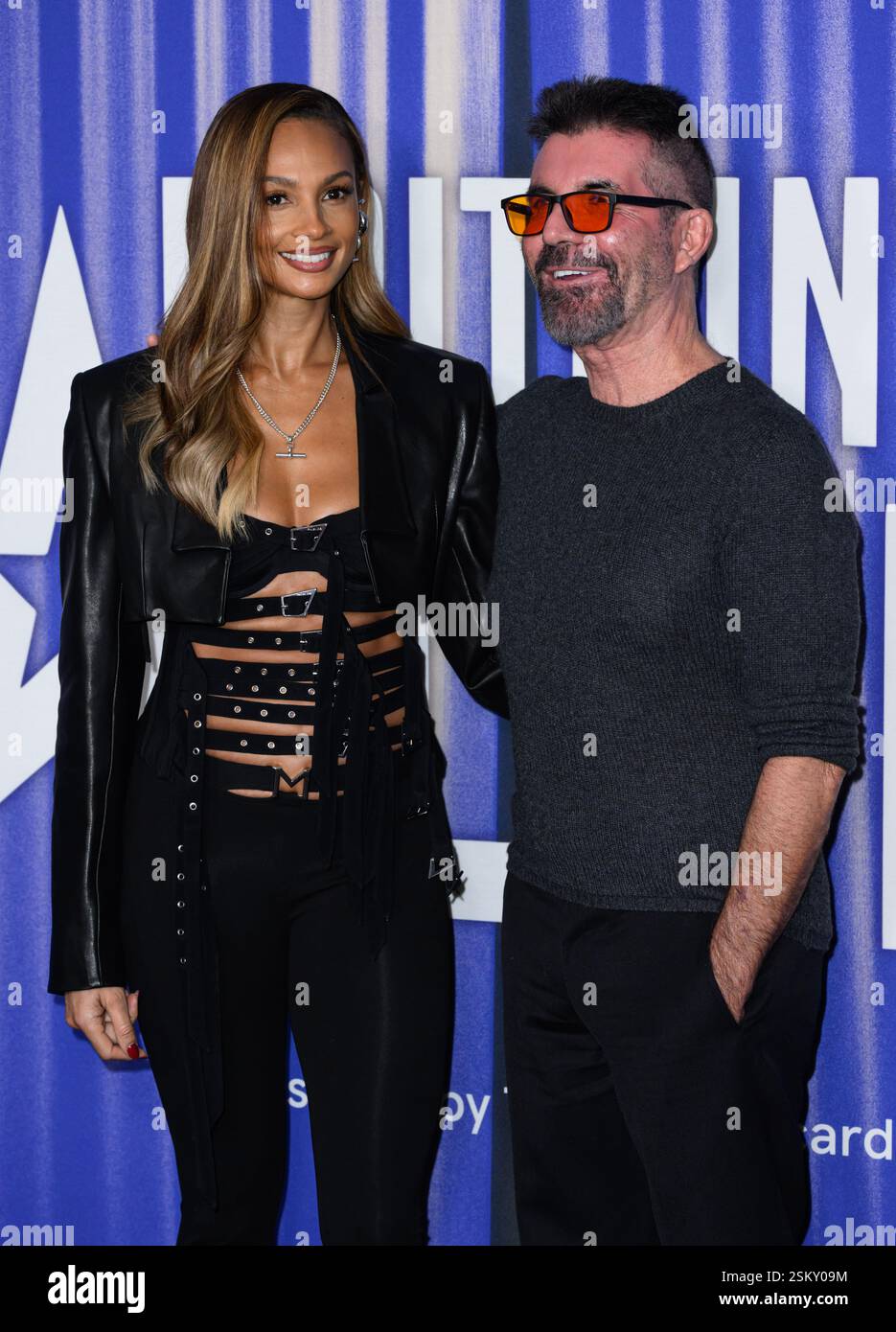 London, UK. February 12th, 2025. Alesha Dixon and Simon Cowell at the ...