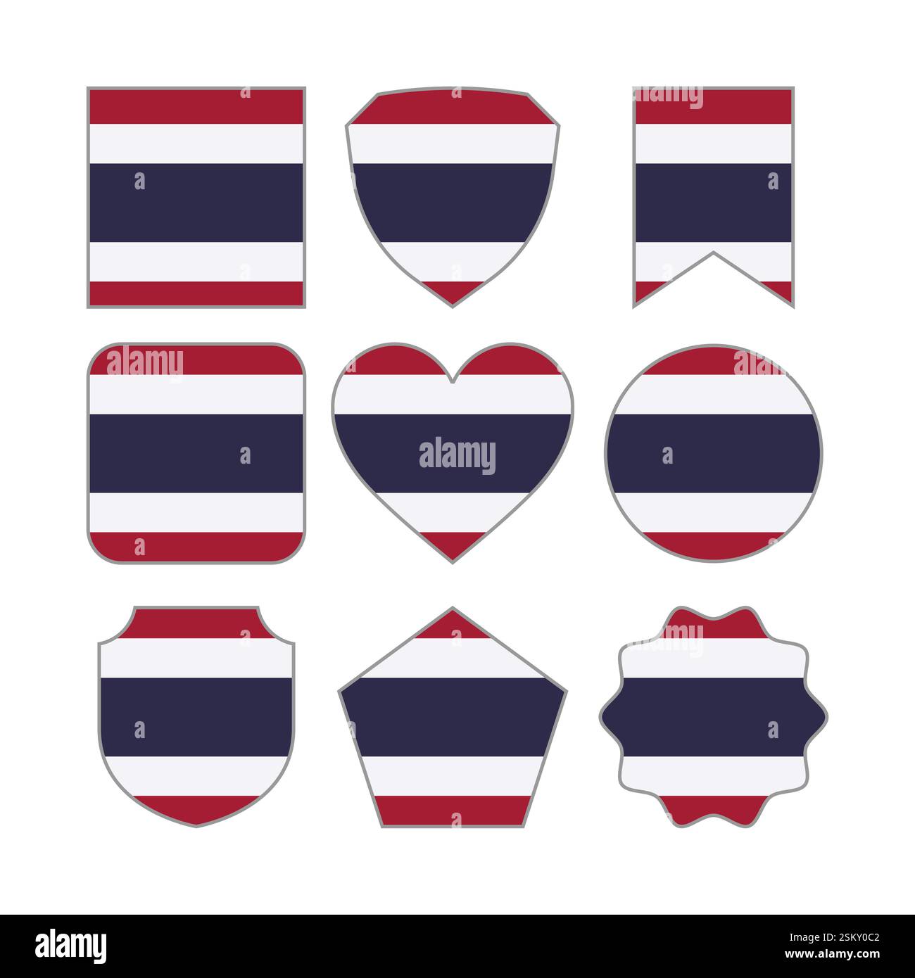 Thailand national colors Stock Vector Images - Alamy