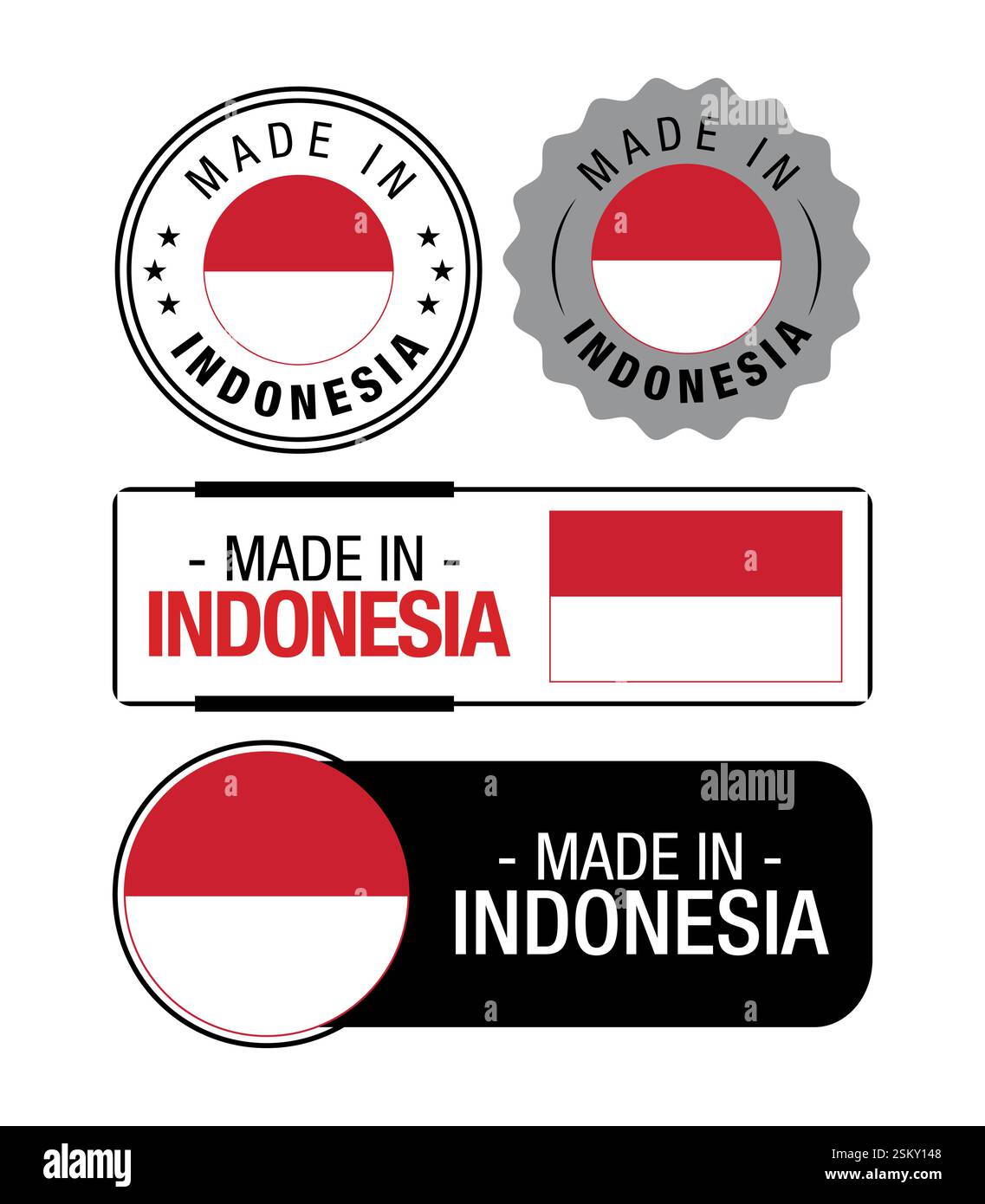 Made in indonesia logo Stock Vector Images - Alamy