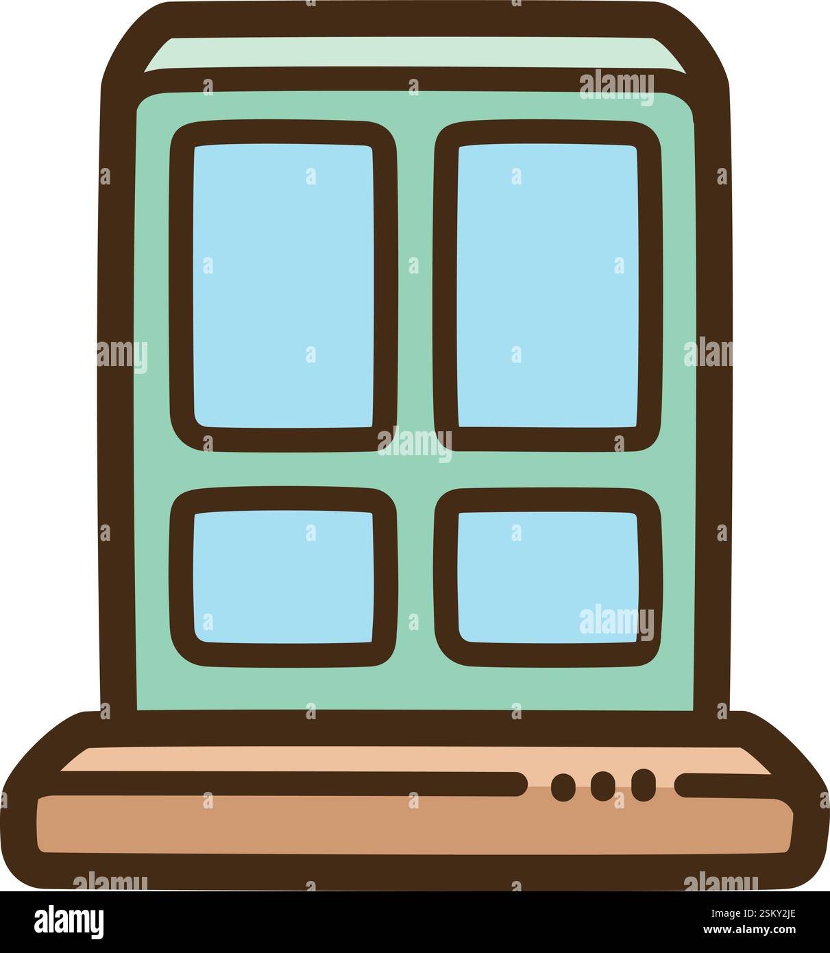 Window vector doodle illustration and graphic. Part of home and ...