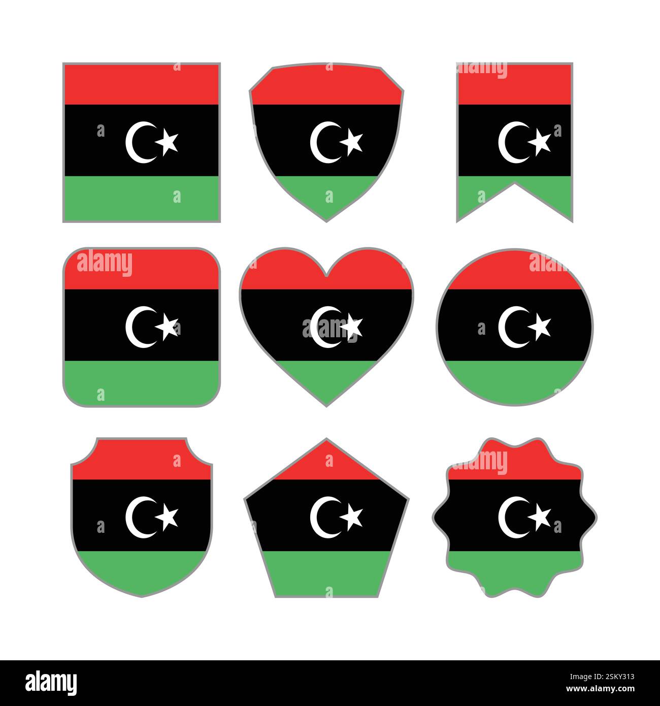 Libya flag vector vectors hi-res stock photography and images - Alamy